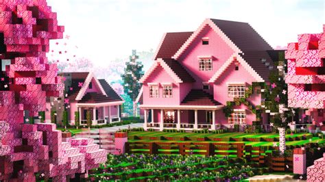 Cherry Blossom Suburban Home By Crackedcubes Minecraft Marketplace Map