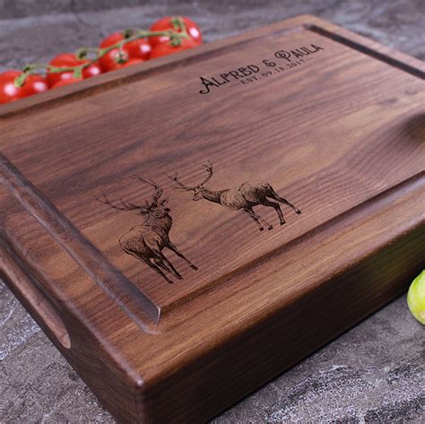Personalized Chopping Block Engraved Custom Butcher Block
