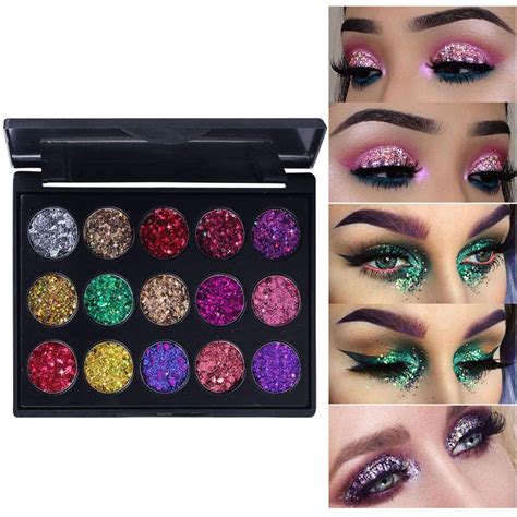Red Glitter Eye Makeup