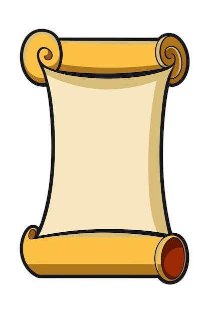 Blank Scroll Vector On White Background Premium AI Generated Vector
