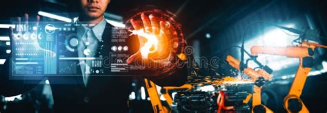 Xai Advanced Robot Arm System For Digital Industry And Factory Robotic Technology Stock Image