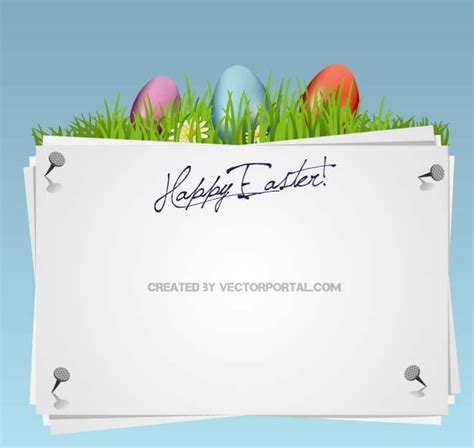 행복 한 부활절 흰색 카드 벡터 Ai Eps Uidownload