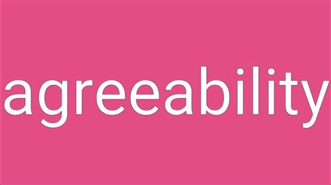Agreeability Definition And Meaning Youtube