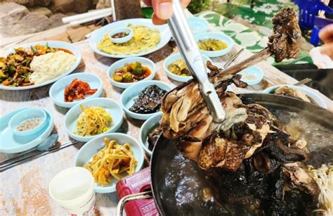 장흥 백숙 맛이 일품 물놀이and계곡 식당 솔내음 대만족 네이버 블로그