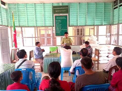 ဧရာဝတီတိုင်းဒေသကြီးအစိုးရအဖွဲ့မှ ထောက်ပံ့ပေးအပ်သည့် ဆန်ရိက္ခာများ သာပေ