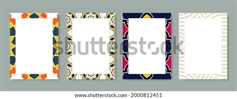 Set Blank Frames Design Template Colorful Stock Vector Royalty Free 2000812451 Shutterstock