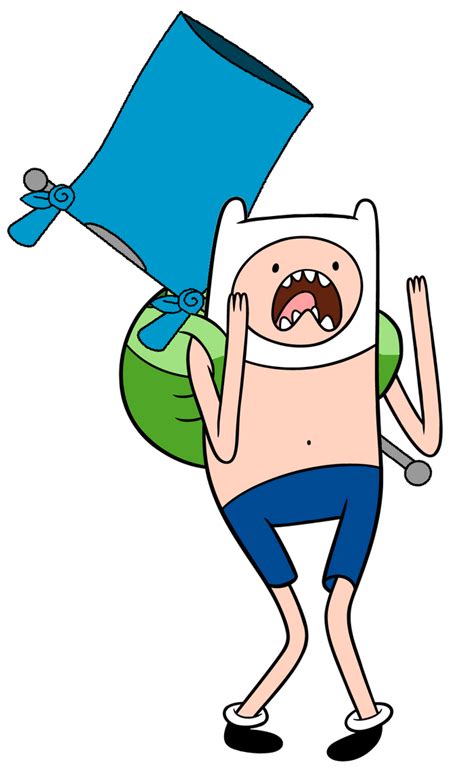 Adventure Time Finn With Flag Of Defense Shocked By