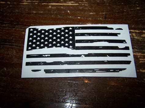 Distressed Small American Flag Vinyl Decal Sticker Vellosvinyl
