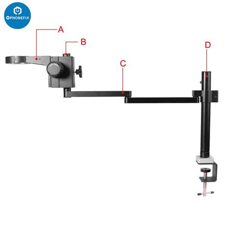 Rotatable Articulating Arm Microscope Arm Stand Bracket 50mm Holder