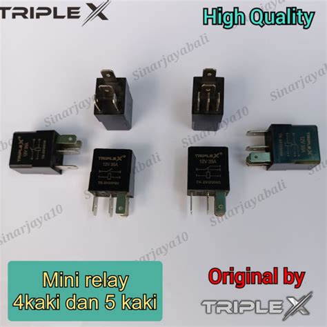 Jual Relay Mini Rellay 4kaki 5kaki Kecil Rilai Kotak Sekring Skring Stater Ac Lampu Foglamp
