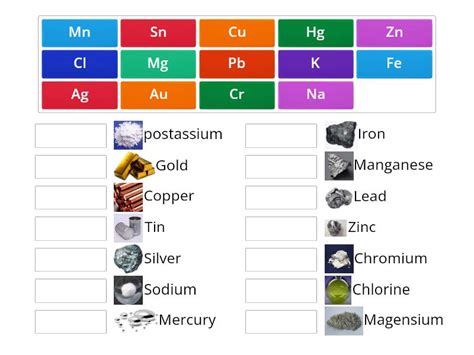 Challenging Element Names And Symbols Match Up
