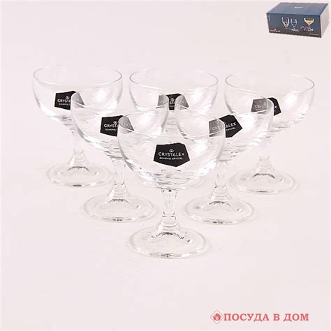 Набор рюмок стекло Bohemia Crystal Пралайн 40920/55/6 55 мл. 6 штук ...
