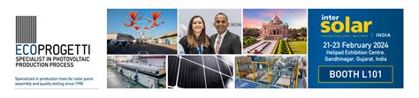 Ecoprogetti At Intersolar India 2024 Ecoprogetti Specialist In Photovoltaic Production Process