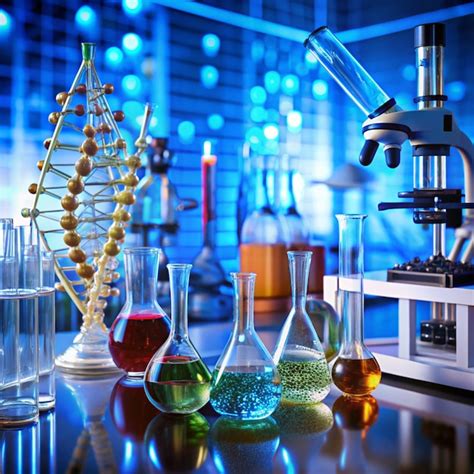 Genetic Research And Biotech Science Concept Human Biology And