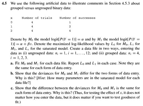 We Use The Following Artificial Data To Chegg