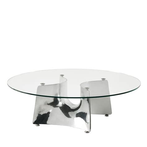 Bentz Oval Glass Coffee Table By Jeff Miller Baleri Italia Artemest