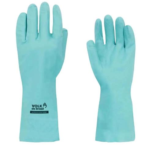 Luva De Látex Nitrílico Com Forro Tamanho Volk Teknoluvas