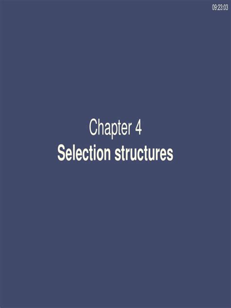 Chapter 04 Selection Structures Pdf Software Engineering