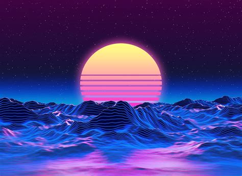 Download Synthwave Cyberpunk Retrowave Royalty Free Stock