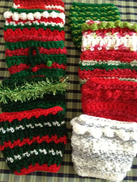 Ugly Christmas Sweater Wine Glass Cover Crochet Vineyard Etsy