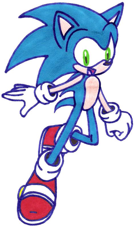 Sonic In Marker By Anyallyn On Deviantart