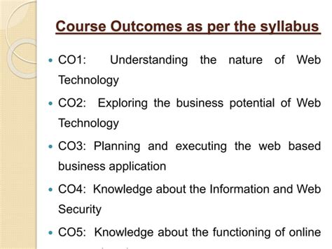 Web Technology And E Commerce Ppt Pptx