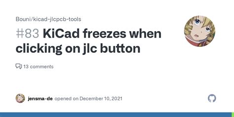 kicad freezes when clicking on jlc button · issue 83 · bouni kicad