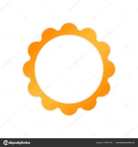 Sun Simple Icon Orange Sign Low Light White Background Stock Vector By