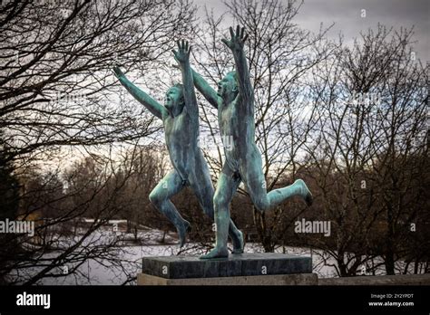 Oslo - February 11 2023: Statues in the famous Vigeland Park in Oslo, Norway Stock Photo - Alamy