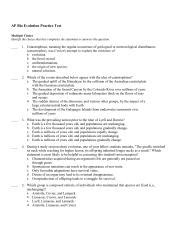 AP BIO Evolution Mcq PNG AP Bio Evolution Practice Test Multiple Choice Identity The Choice