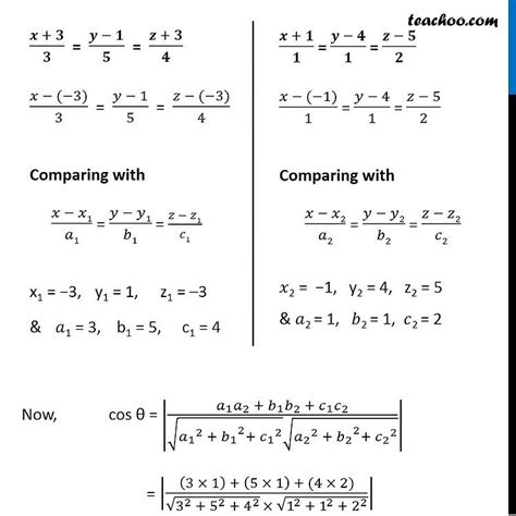 Example Chapter Class Find Angle Between Lines