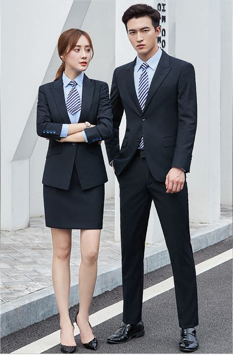 职业装男女同款西装套装西服工作服4s销售地产工装银行面试正装春 天猫 花瓣网