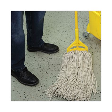 Mop Head Economical Lie Flat Head Cotton Fiber 32oz White 12carton