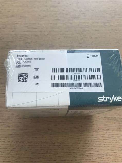 New Stryker 75 3 0510 Scorpio Tibial Augment Half Block Sze 5 Thkns