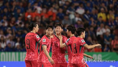 한국 태국과 월드컵 예선 3 0 완승