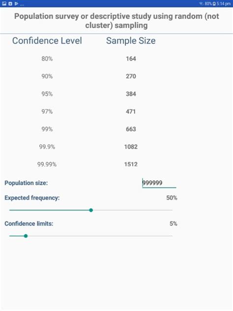 Statcalc Android User Guide Support Epi Info™ Cdc