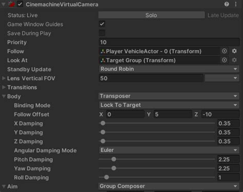 Apply Transposer Damping To Custom Cinemachine Extension Unity Engine Unity Discussions