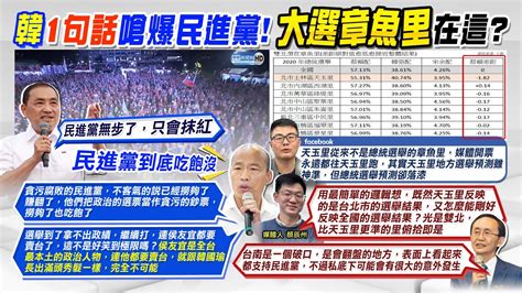 【每日必看】韓國瑜嗆爆民進黨 駁侯賣台說 韓跟我長出滿頭秀髮一樣不可能｜這一都民進黨破口 盤點大選章魚里 20240105