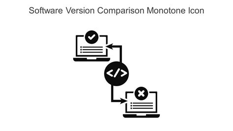 Software Version Comparison Monotone Icon In Powerpoint Pptx Png And