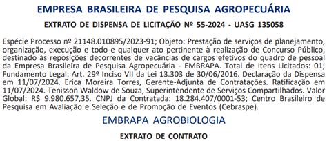 Concurso Embrapa edital IMINENTE Cebraspe é a banca