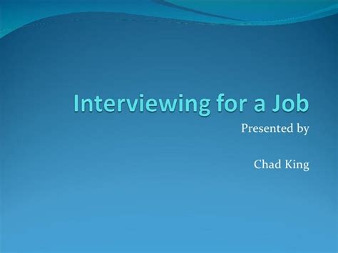 interview skills powerpoint