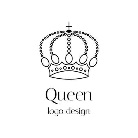 Crown Vector Icon Logo Design Isolated On White Background King Or
