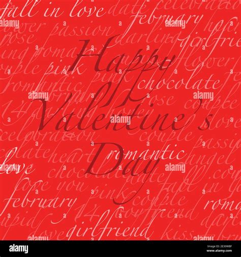 Happy Valentines Day Red Background Stock Vector Image And Art Alamy