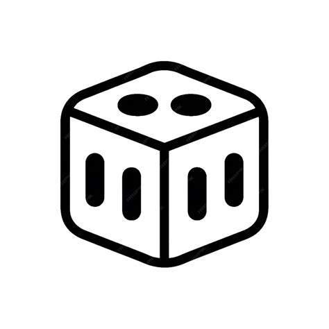 Dice Symbol On White Background Icon For Easy Use Premium Ai