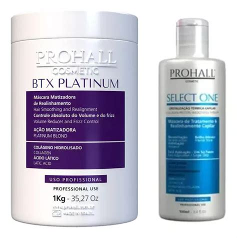 Botox Btx Platinum 1kg Progressiva Prohall Select On 100ml Mercadolivre
