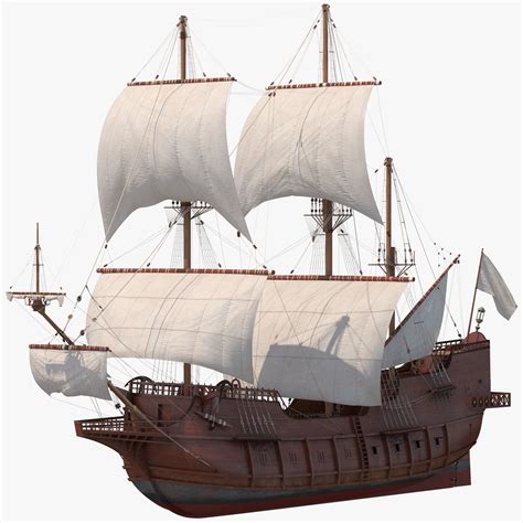 Spanish Galleon Ship D Model Max Obj C D Free D