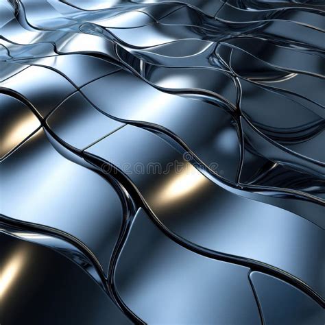 Seamless High Tech Metallic Texture Featuring Chrome Reflections With A Futuristic Sleek Surface