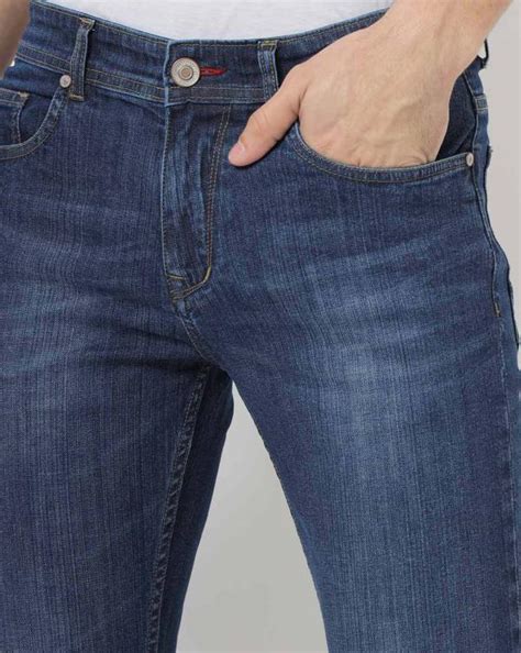 Washed Mid Rise Straight Fit Jeans Jiomart