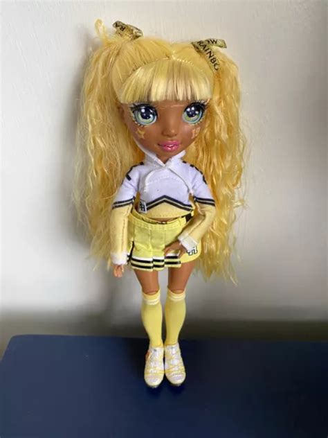 Rainbow High Doll Sunny Madison Cheer Doll Cheerleader Yellow 11 £14