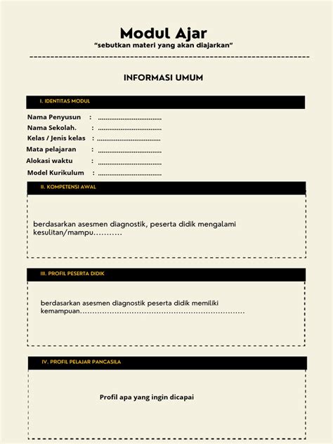 Template Modul Ajar Pdf